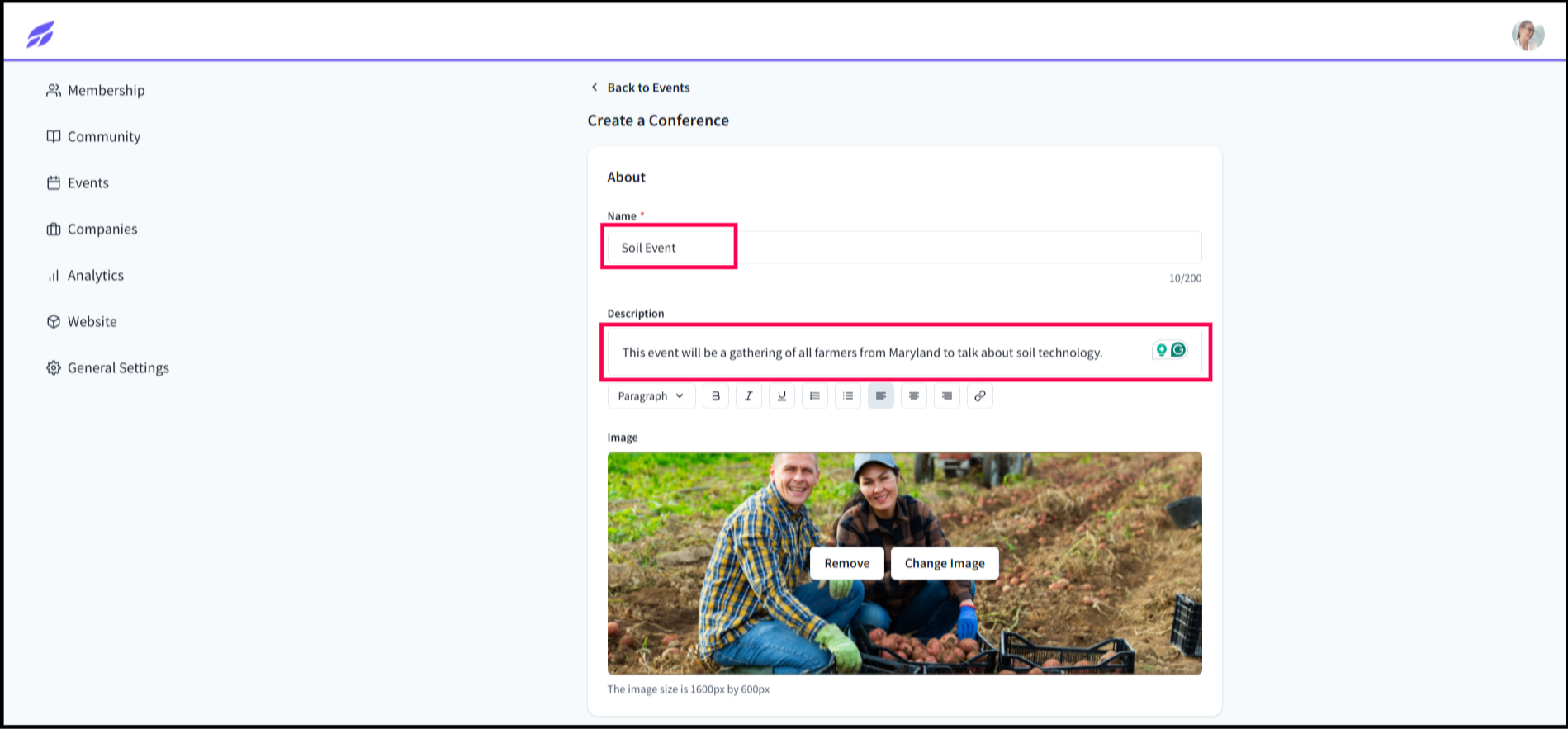 Creating a Conference