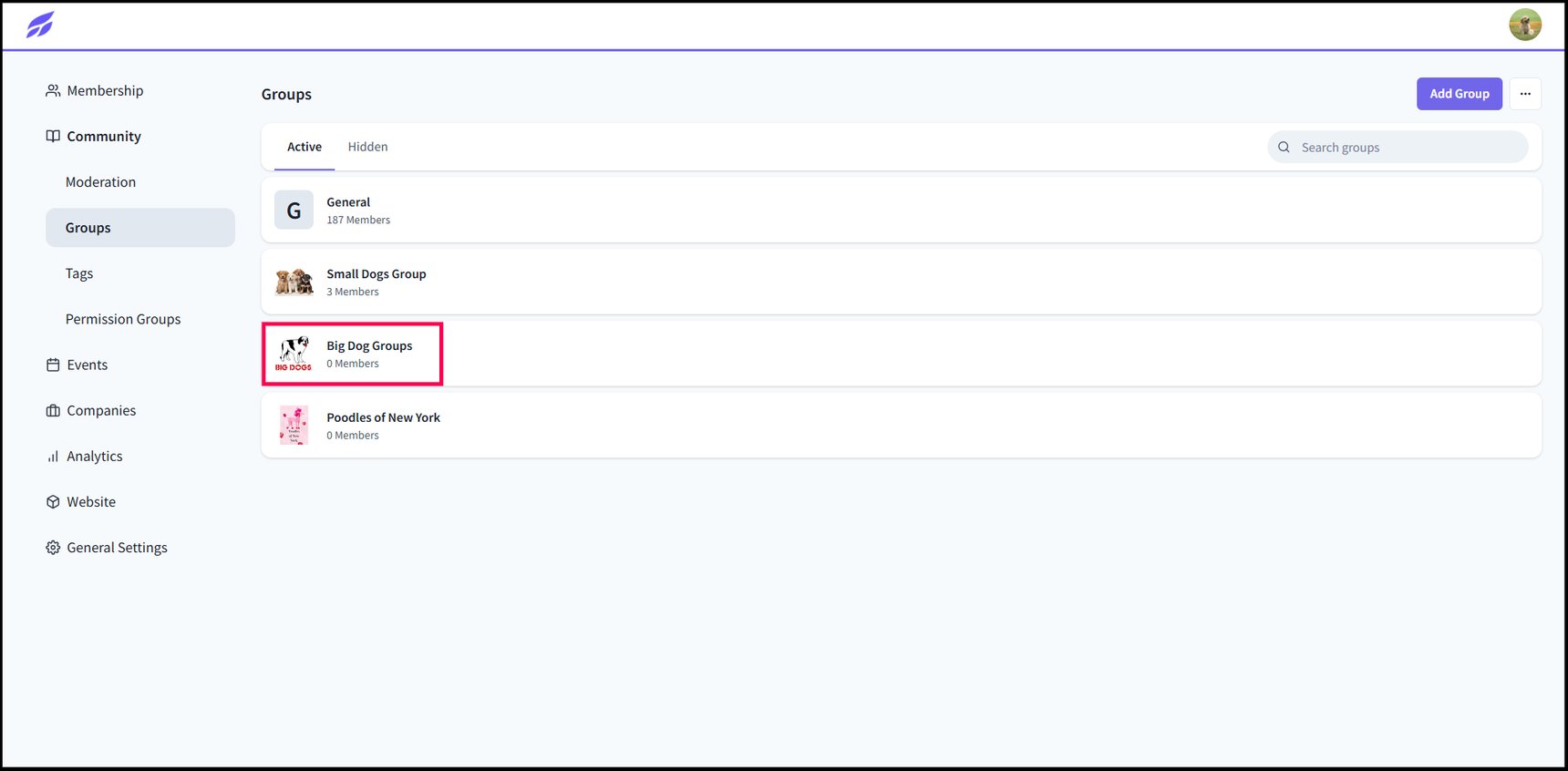 How to add and remove group members