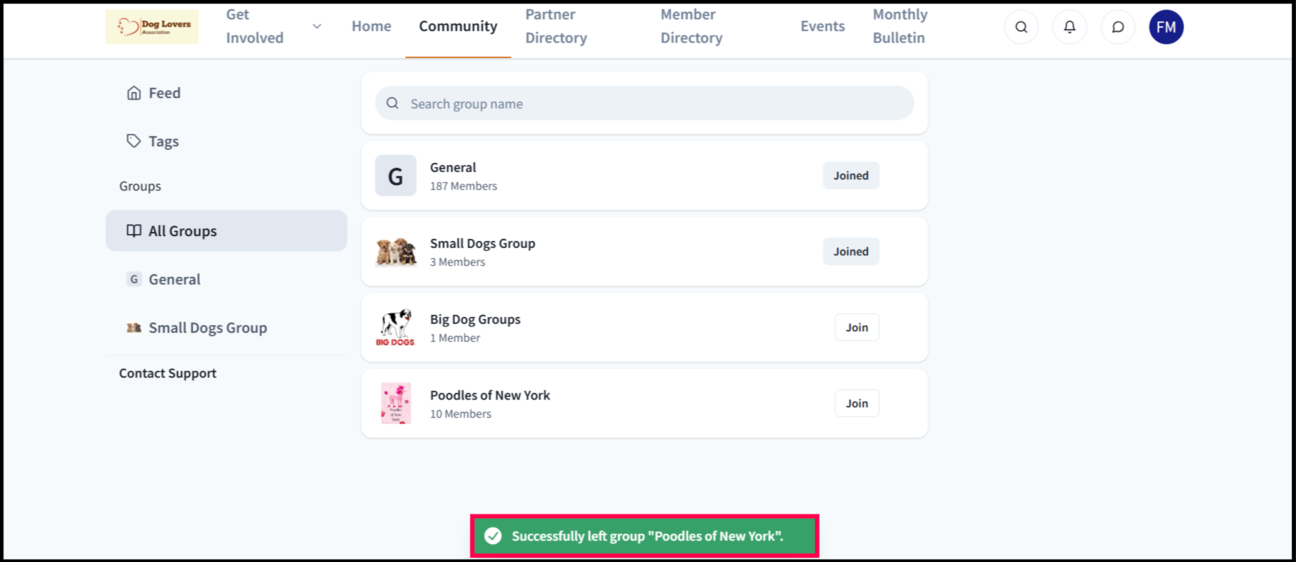 How to join groups