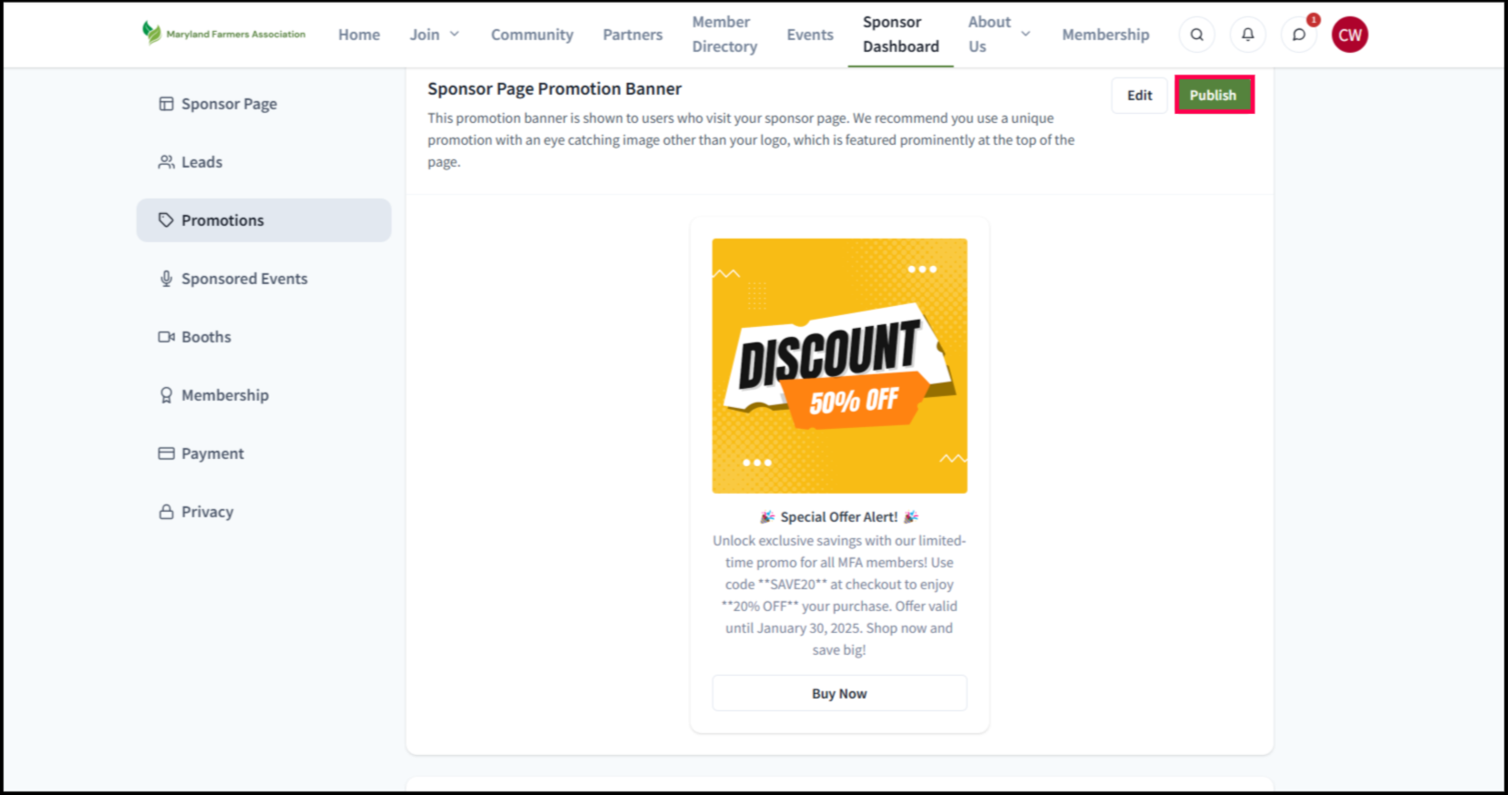Creating Promotion Banners (Sponsors)